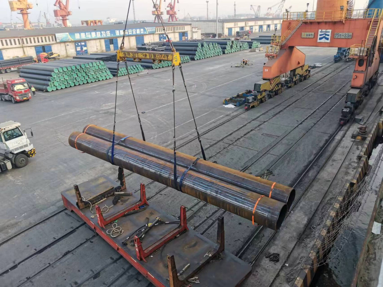EN10219 LSAW steel pipes and H beam Support Shoring Structure – XINYUE ...